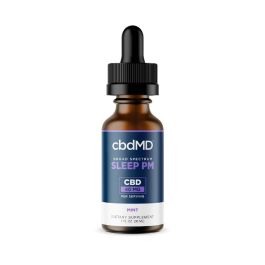 cbdMD Broad Spectrum Sleep PM CBD Oil Tincture Drops - Lhasa OMS